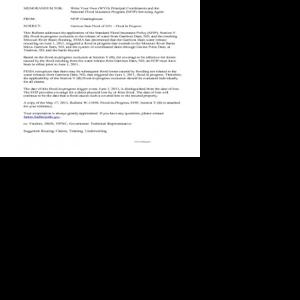 Document: FEMA statement on flood insurance