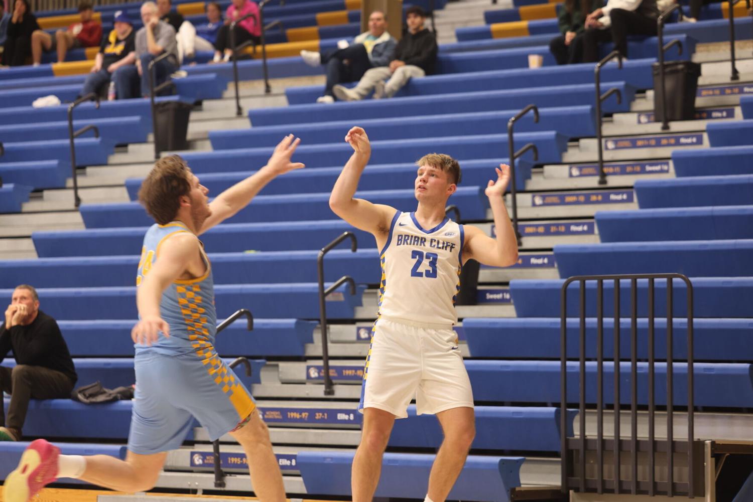 briar cliff defeats mount marty men's basketball