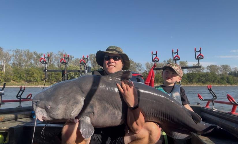 Omaha angler catches Iowa record blue catfish in the Missouri River