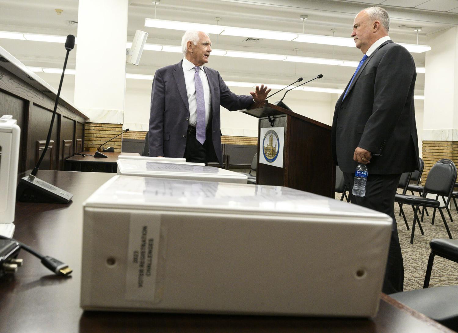 Attorney Jim Carlin challenging Woodbury voter registration