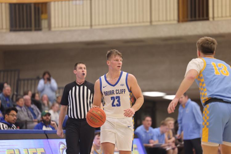 briar cliff defeats mount marty men's basketball