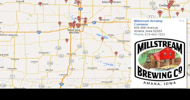 Map: Iowa breweries
