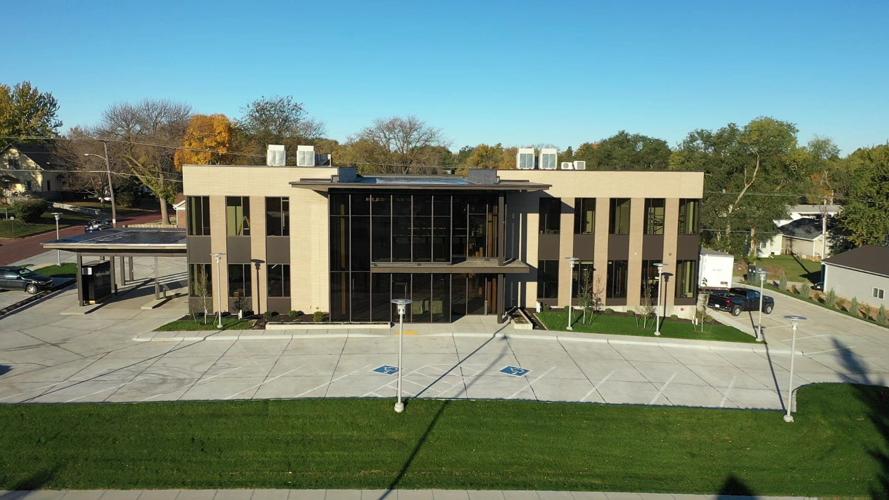 In Wayne, a new bank building with a basketball and pickleball court inside