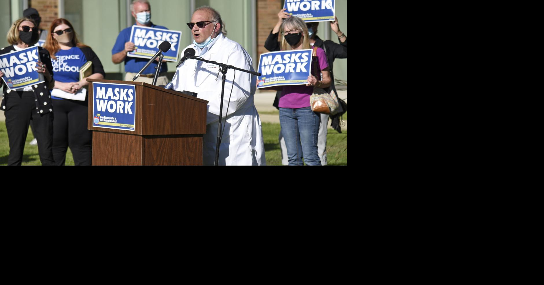 Community members hold rally to encourage mask wearing