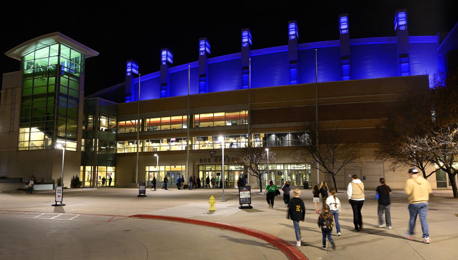 Tyson Events Center's spires shine once again with new LED lighting