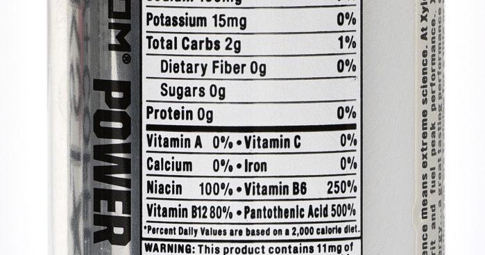 Photos: Energy drinks nutrition labels