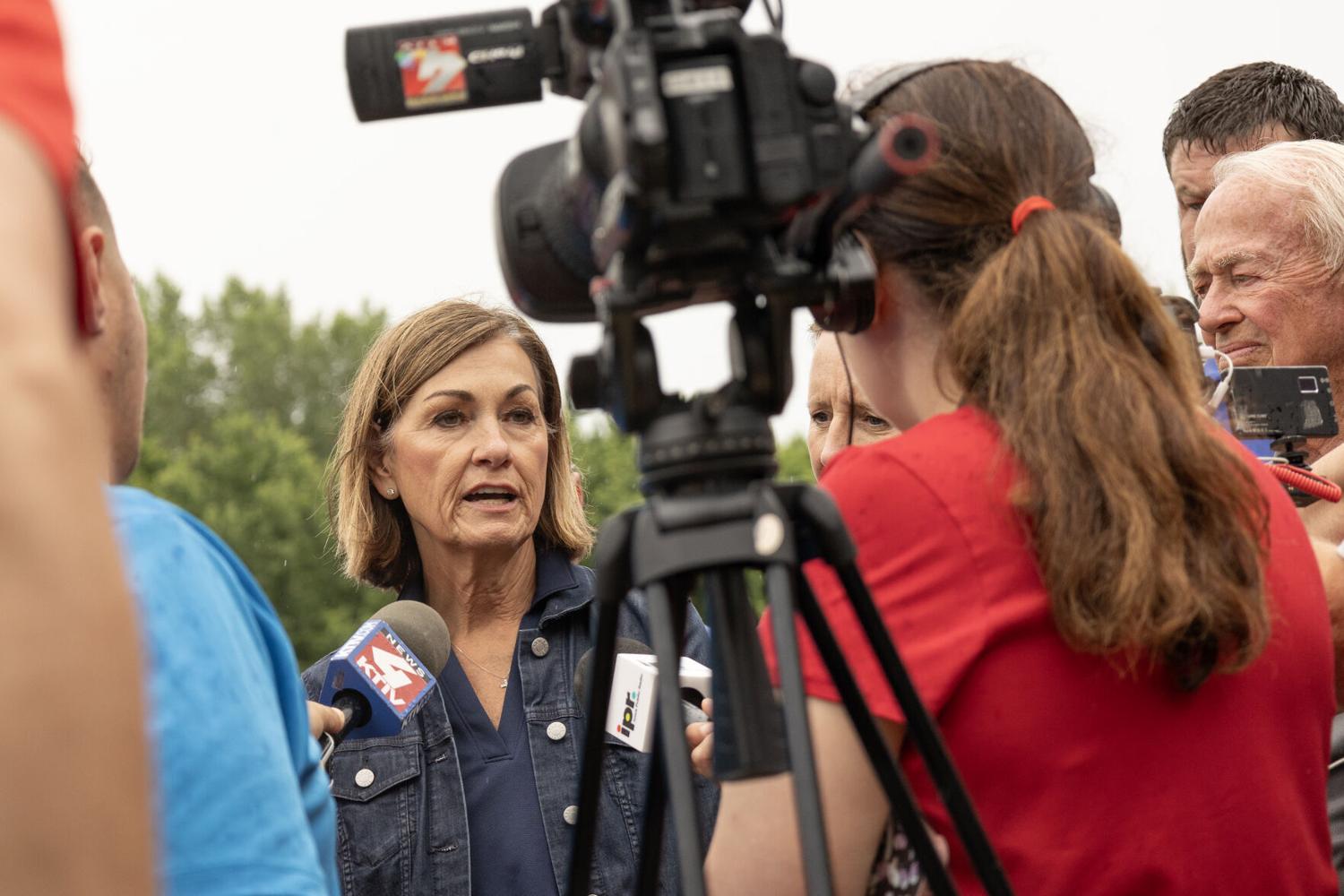 Iowa Gov. Kim Reynolds sues Des Moines Register over public records request