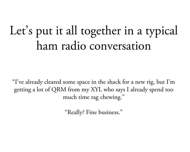 Know your ham radio lingo