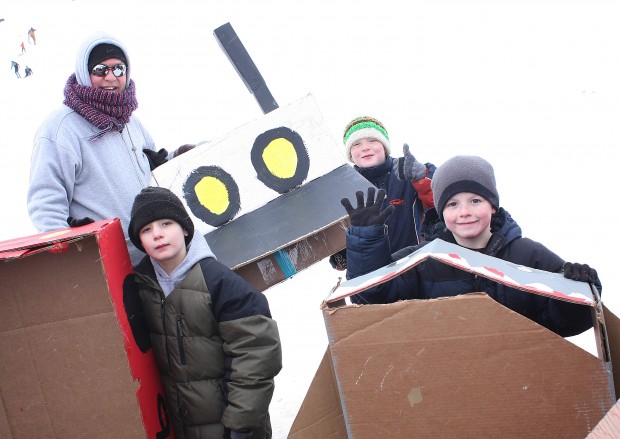 Cardboard Sled Races
