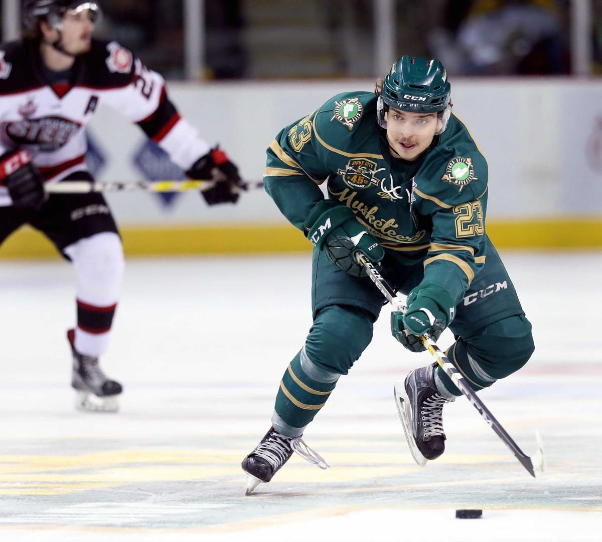Musketeers' Knies scores overtime winner in Clark Cup Final opener