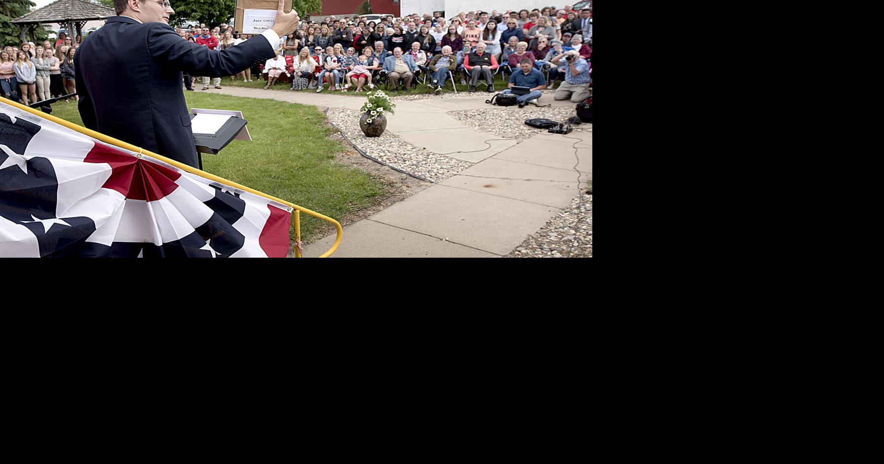 Photos: Iowa Gov. Kim Reynolds and Acting Lt. Gov. Adam Gregg rally in ...