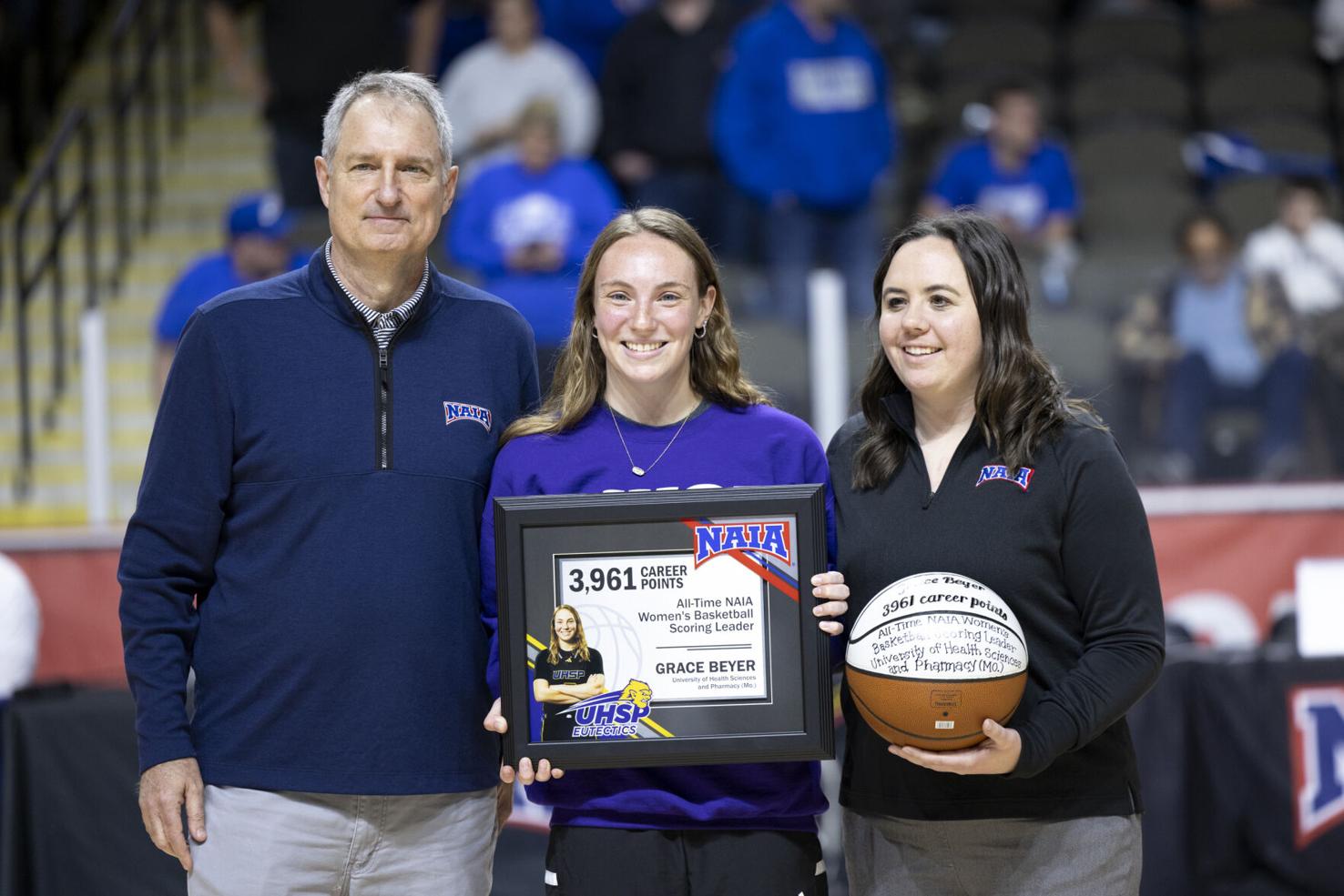 NAIA honors its all-time leading scorer, Grace Beyer