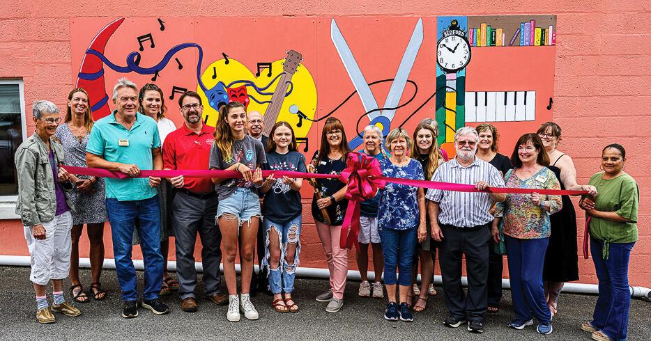 New LOVE sign debuts at Bedford Library | Local News ...