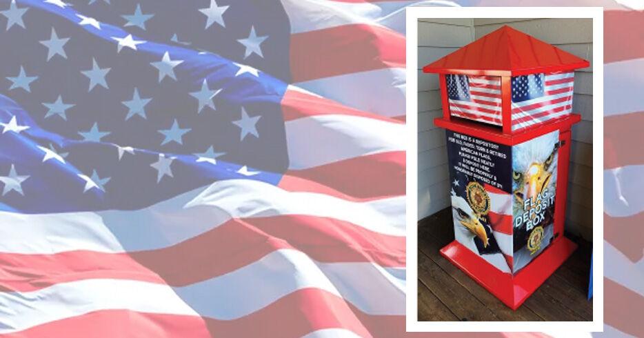 American flag repository station established at Bridgewater Plaza ...