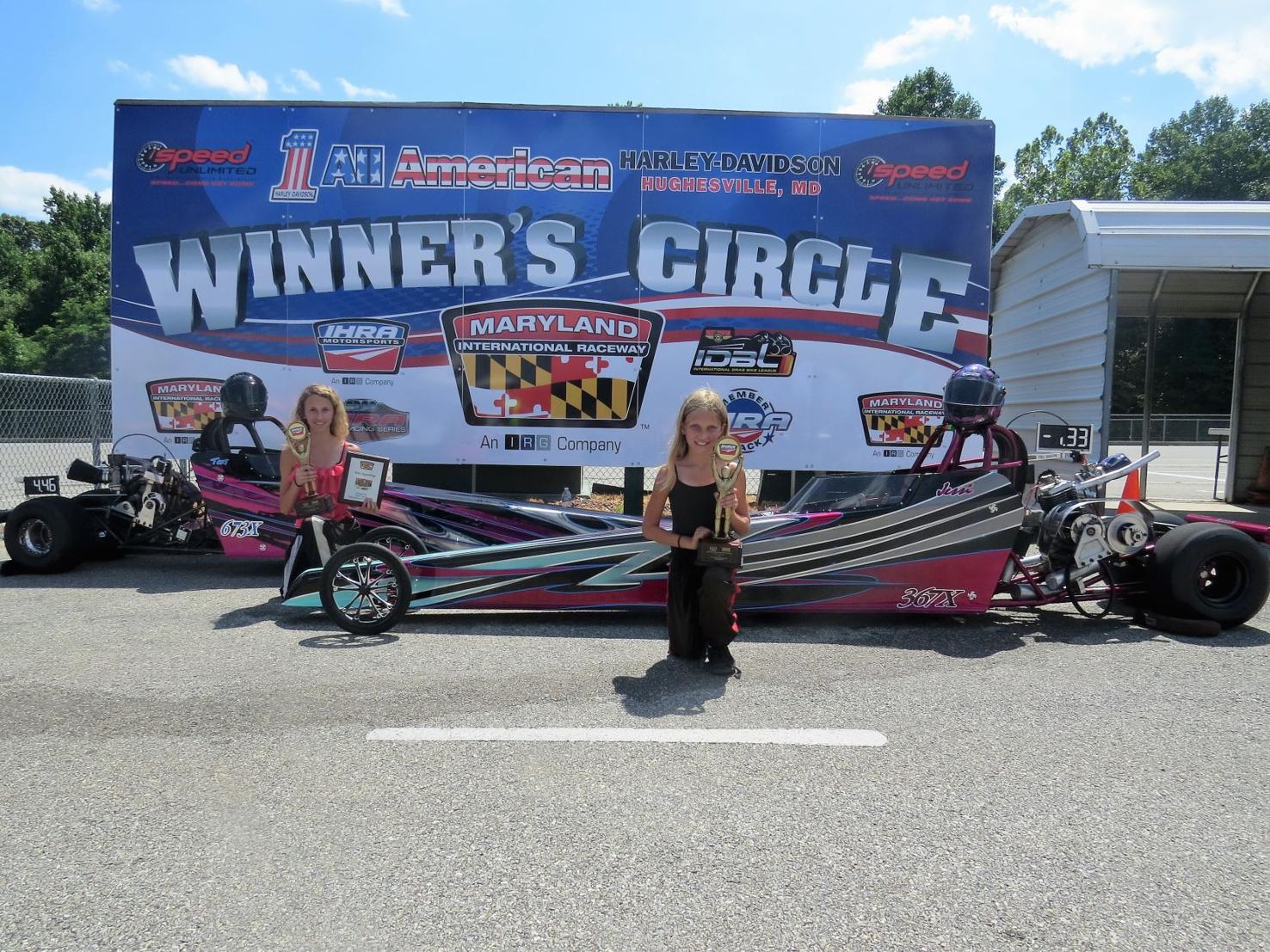 Tayman sisters in winner's circle at Maryland International Raceway ...