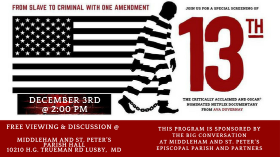Documentary film “13th”, Viewing & Discussion | Calvert Recorder ...
