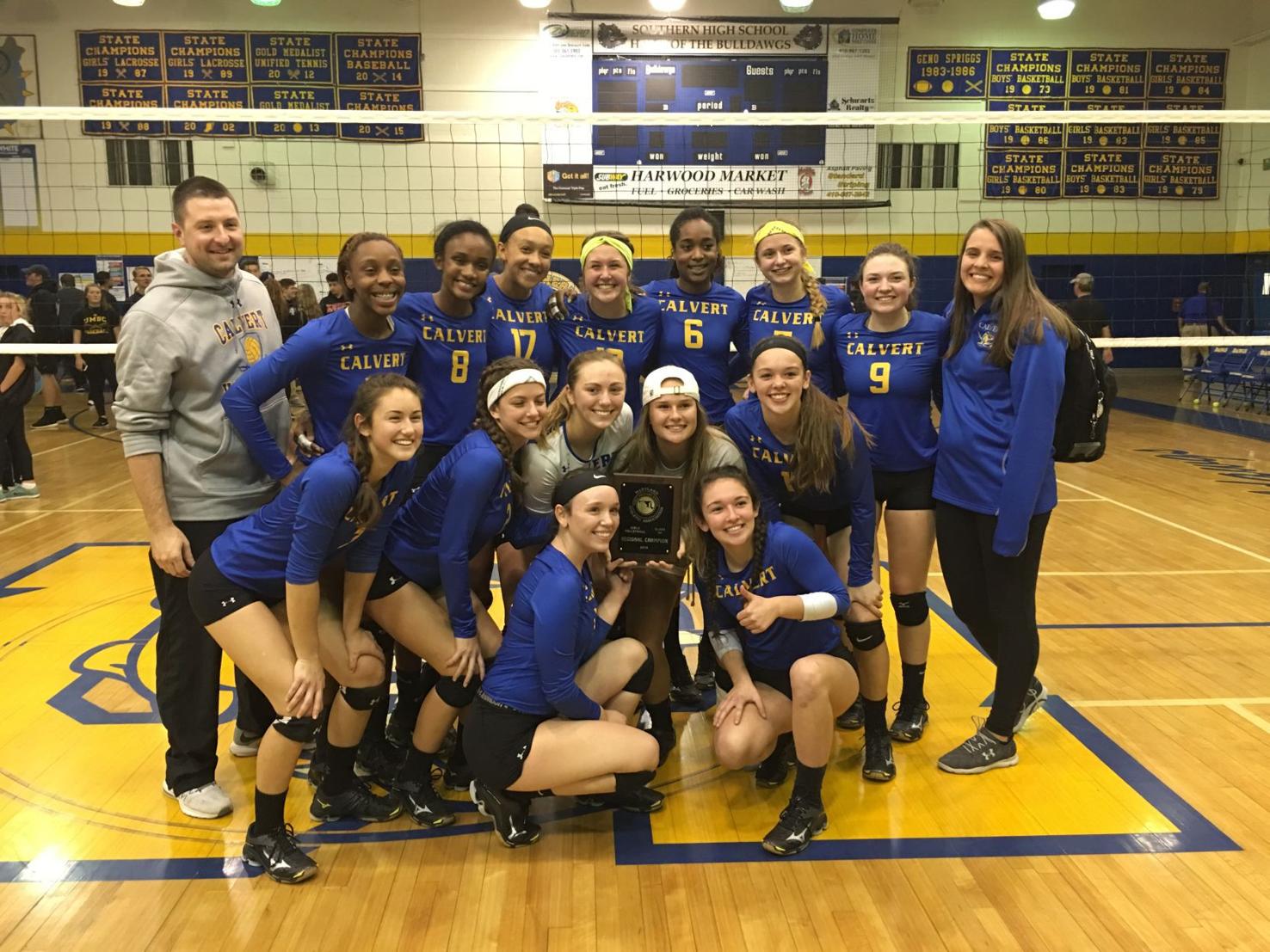Calvert volleyball sweeps Southern, wins 2A South Region title ...