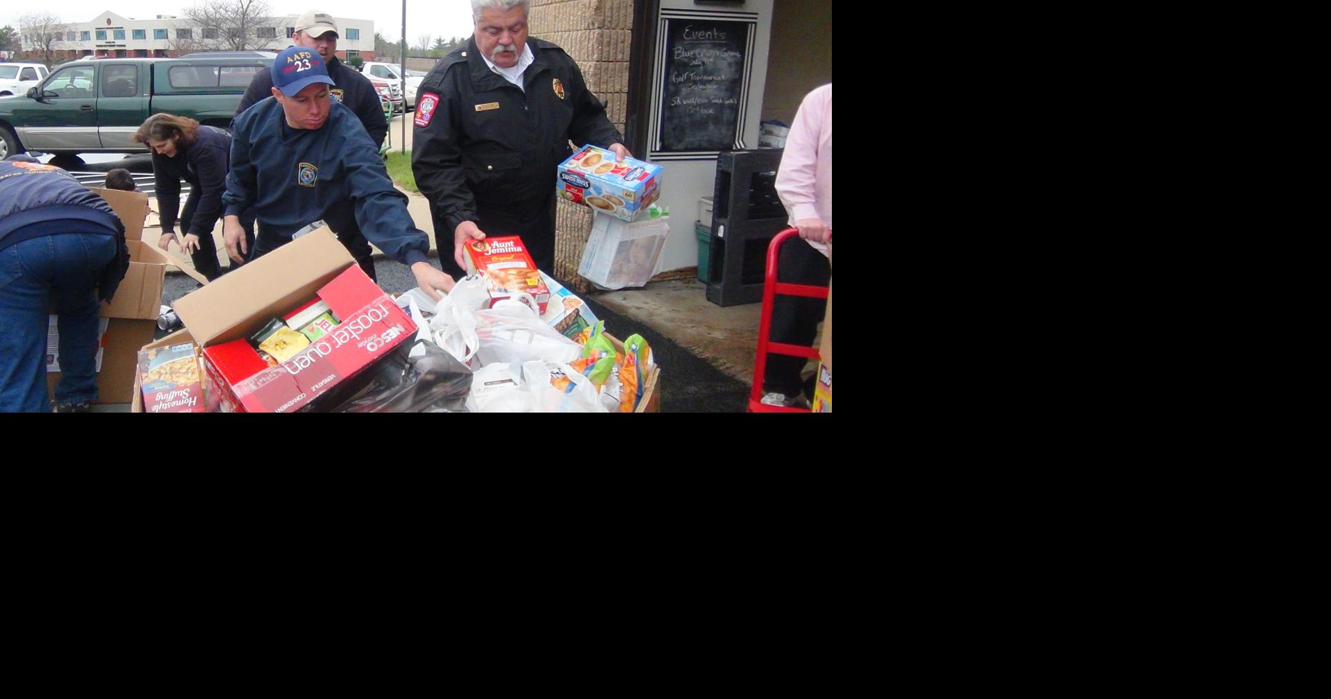 Fire truck filled, food drive drop off successful | Local News ...
