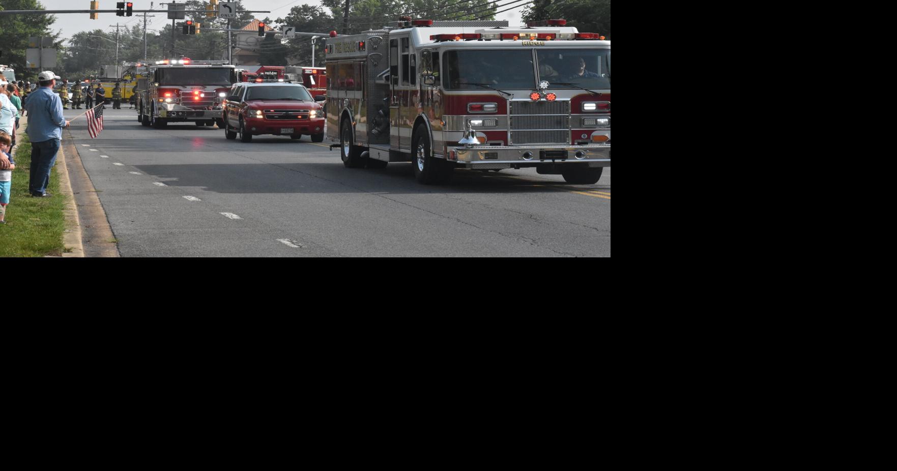 Honoring a hero: Procession for fallen firefighter draws large crowd ...