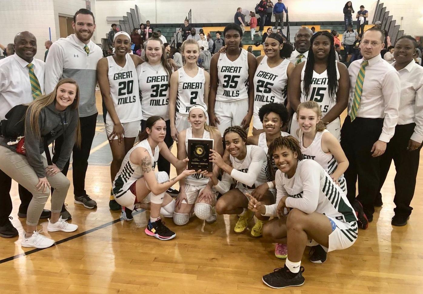 Great Mills girls basketball edges North Point to claim 3A South Region ...