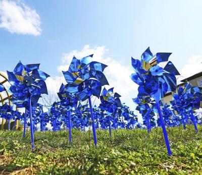Blue pinwheels at library raise awareness of child abuse | Local News ...