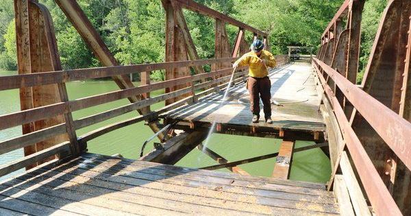 Fire takes chunk out of Old Sublimity Bridge | Local News | somerset ...