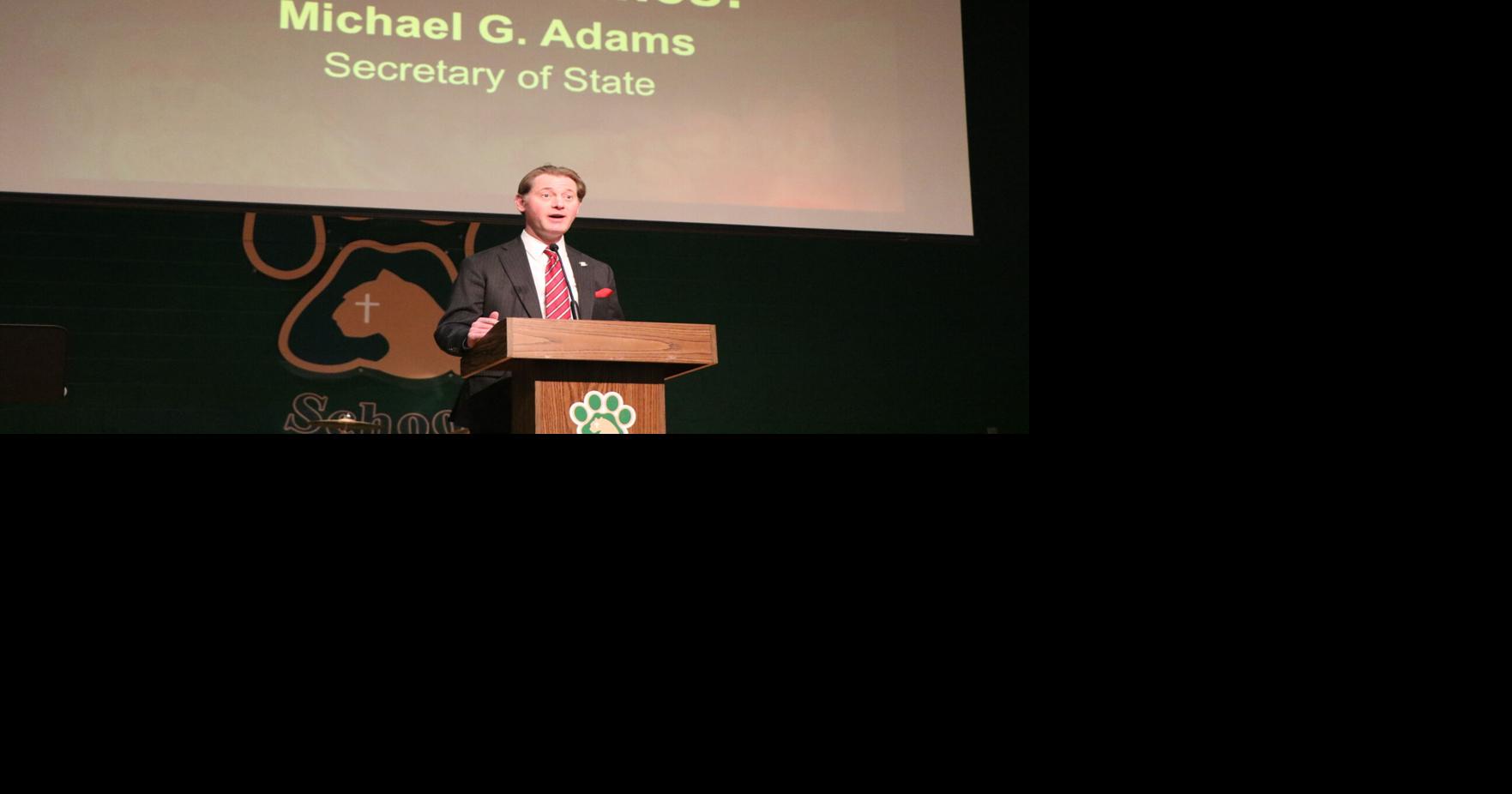 Kentucky Secretary of State Adams talks to SCS students | News ...