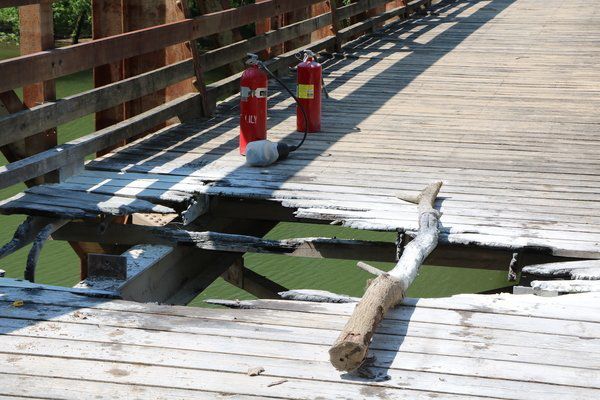 Fire takes chunk out of Old Sublimity Bridge | Local News | somerset ...