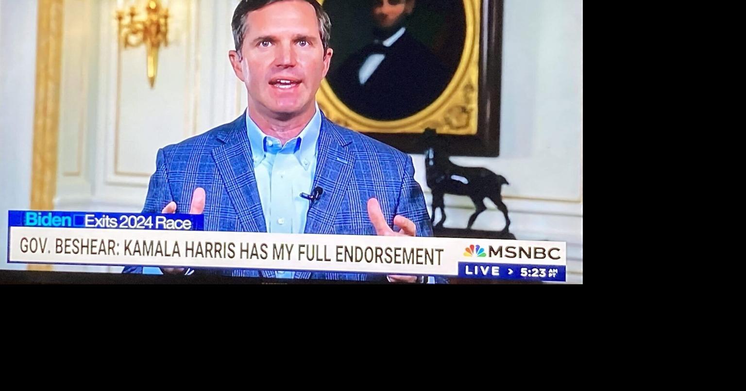 Beshear on national TV endorses Harris, deflects questions about ...