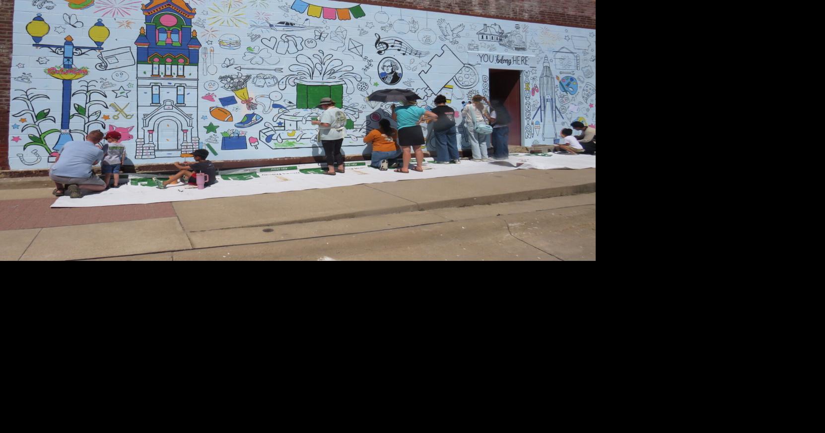 Washington’s new mural gets splash of color from all ages | Washington ...