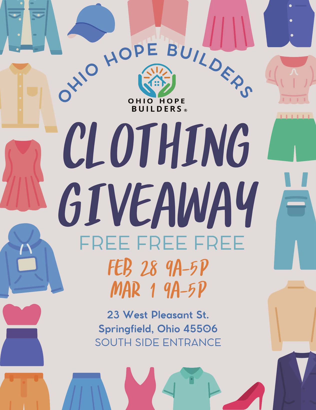 Ohio Hope Builders to host free clothing giveaway at new Springfield ...