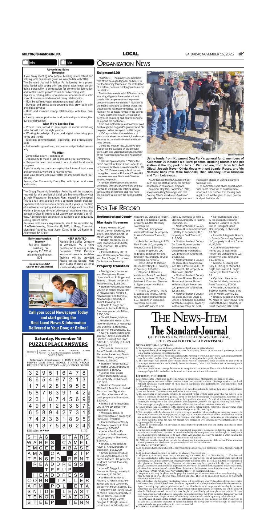 Page B07 | e-Edition | standard-journal.com