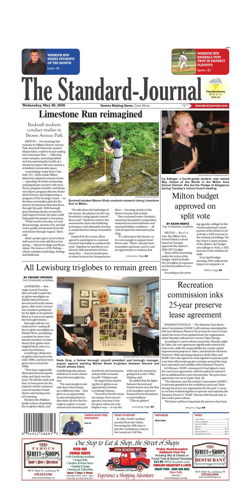 Page A1 | e-Edition | standard-journal.com