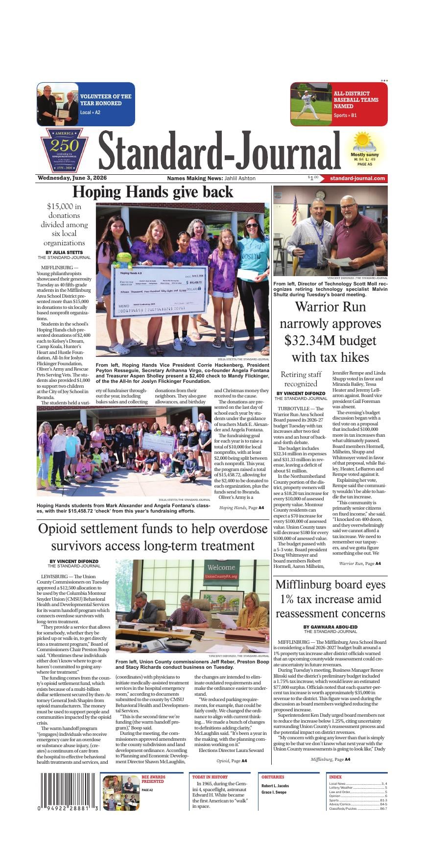 Page A1 | e-Edition | standard-journal.com