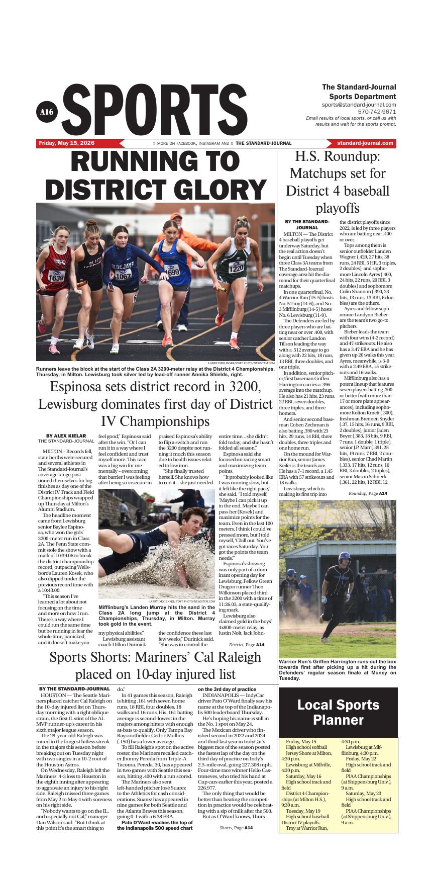 Page A1 | e-Edition | standard-journal.com