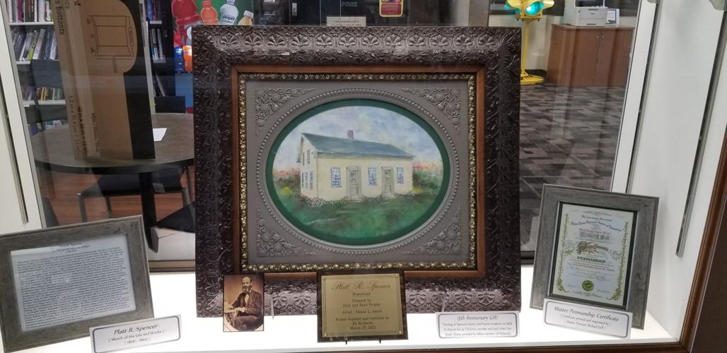 Oil painting on display for 15th anniversary of Platt R. Spencer ...