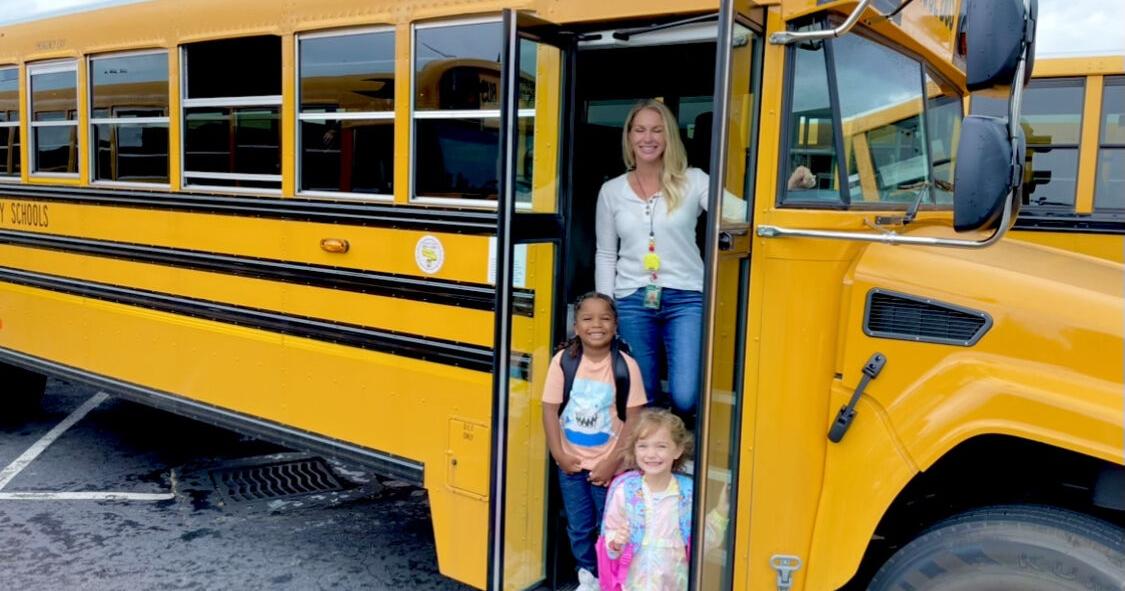 Here comes the bus! AACS buys nine new school buses | Local News ...