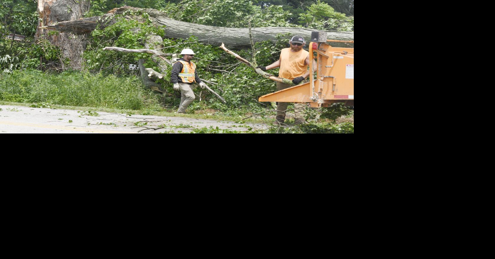 County cleans up after wind, and rain ripped though the area on Sunday ...