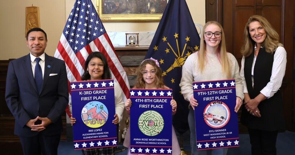Indiana unveils winning “I Voted” stickers designed by local kids ...