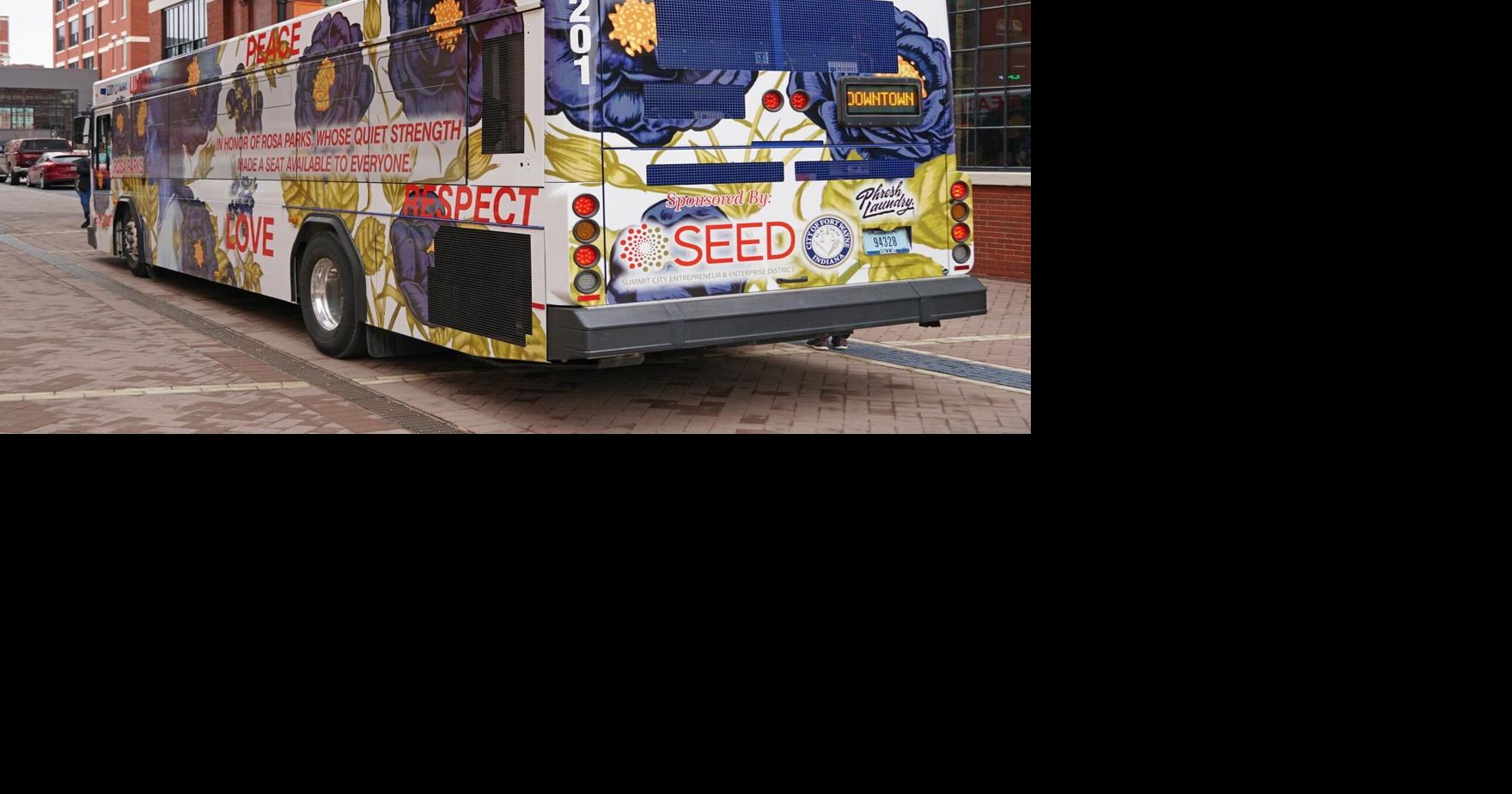 Black History Month: Fort Wayne unveils Rosa Parks tribute bus for ...