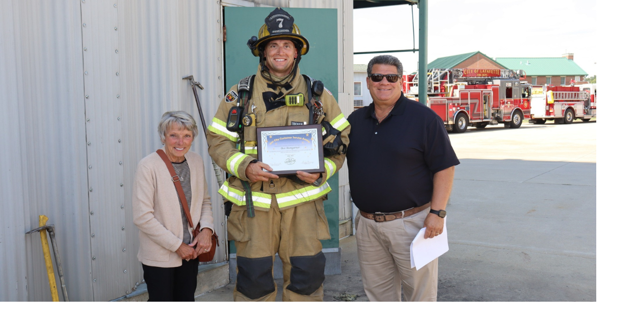 Lafayette firefighter Ben Baumgarner honored with Star City Customer ...