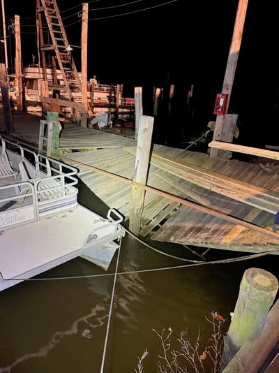 Pier collapses while patient being transported from boat | Local ...
