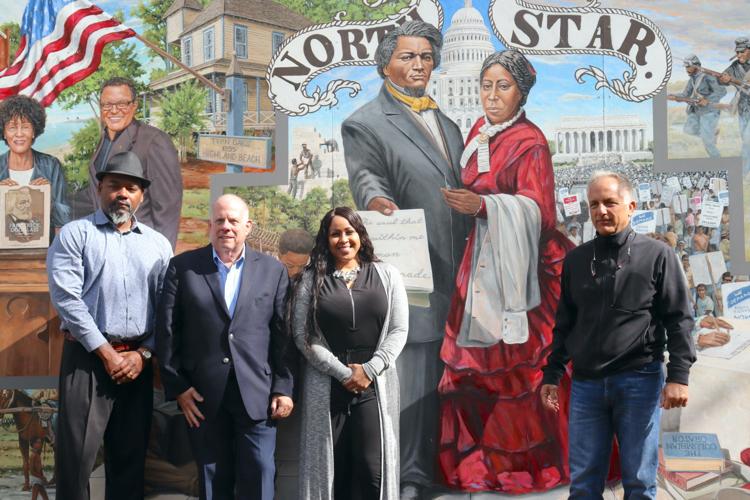 Artist shows Frederick Douglass mural to Gov. Hogan, local officials | Local | stardem.com