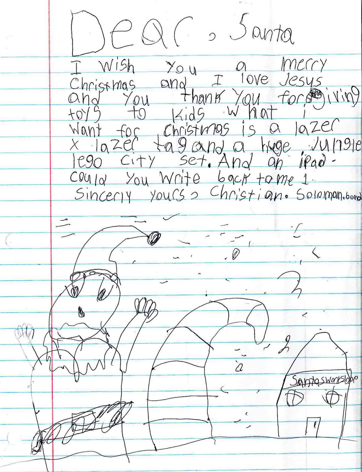 Christian Bond | Letters to Santa | stardem.com