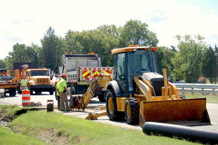 Emergency road repairs on U.S. 50 west near Easton Airport | Local ...