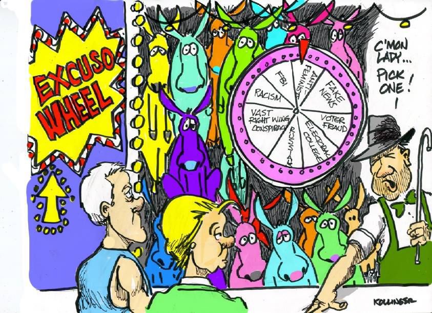 The wheel of excuses | Kollinger's Cartoons | stardem.com