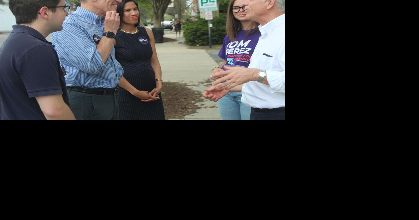 Gubernatorial candidates Tom Perez and Shannon Sneed tour Easton ...