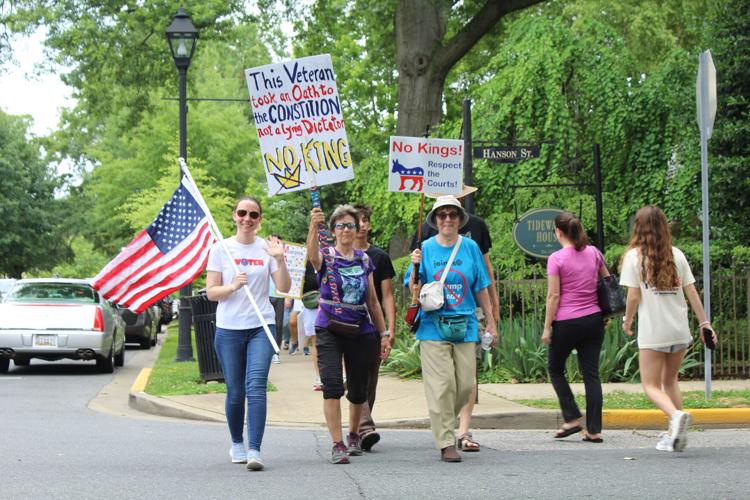 'Government of tragedy': Hundreds in Easton join 'No Kings' protest ...