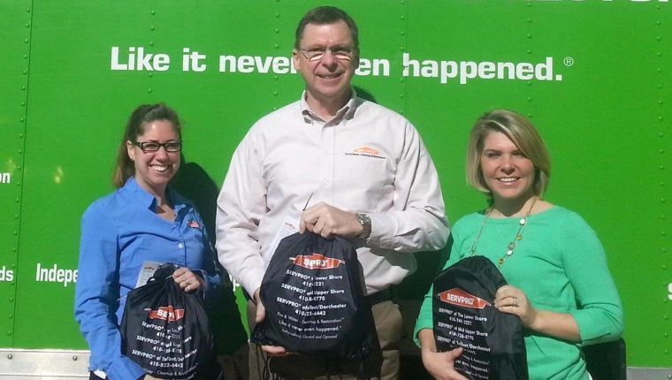 SERVPRO distributing personal emergency assistance bags | Business ...