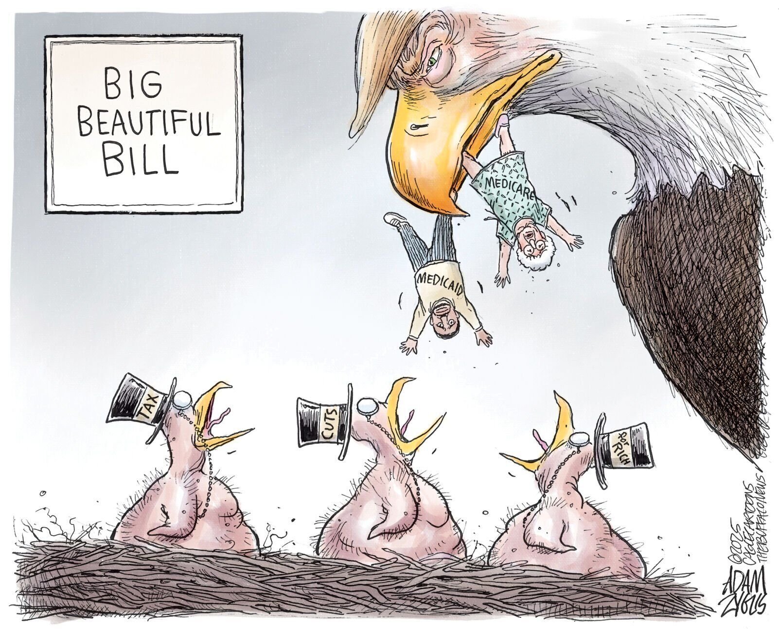 21 big, beautiful cartoons about Trump's bill